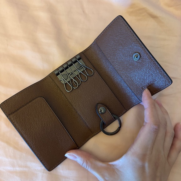 Coach | Accessories | Coach Brown Leather Key Holder | Poshmark